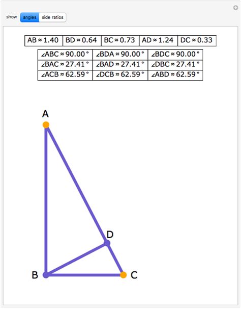 Dividing A Right Triangle By The Altitude To The Hypotenuse Wolfram