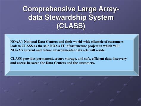 Ppt Noaas Comprehensive Large Data Array Stewardship System Class