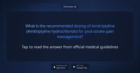 What Is The Recommended Dosing Of Amitriptyline Amitriptyline Hydrochloride For Post Stroke