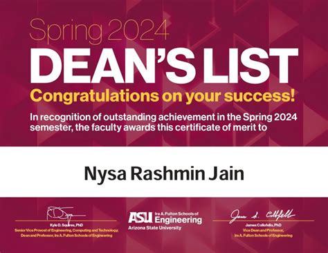 Nysa Jain On Linkedin Deanslist Asu Computerscience Achievement Gratitude Hardwork