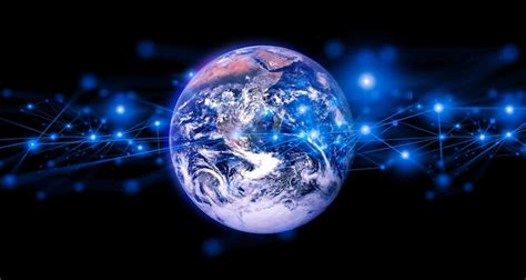 Premium Photo Earth And Network Of Internet Satellite For