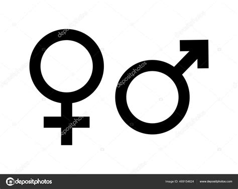 Gender Icon Symbol Male Female Unisex Sign Women Man Gender Stock
