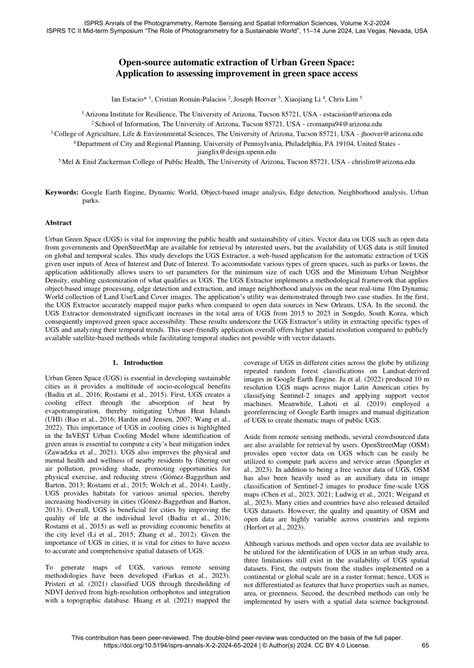 Pdf Open Source Automatic Extraction Of Urban Green Space Application To Assessing