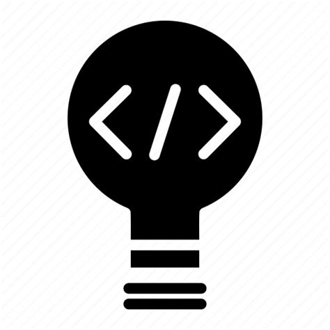 Light Bulb Coding Lights Programming Icon Download On Iconfinder