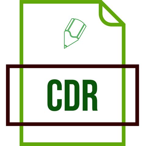 Cdr File Icon Thick Outline Sharp Corners 66498881 Png