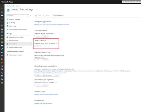 Stop Users Creating Azure Ad Tenants