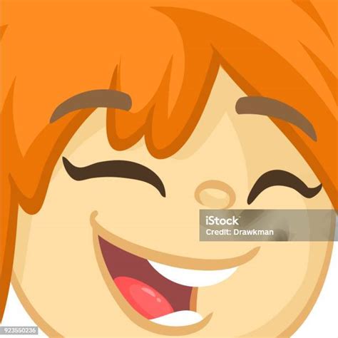 만화 귀여운 빨간 머리 소녀 얼굴 아바타입니다 벡터 소녀 일러스트 절연 곱슬 머리에 대한 스톡 벡터 아트 및 기타 이미지