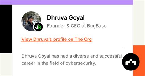 Dhruva Goyal Founder And Ceo At Bugbase The Org