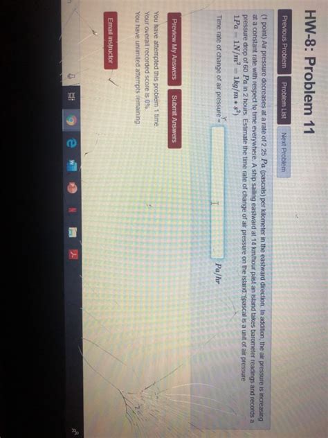 Solved Hw 8 Problem 11 Previous Problem Problem List Next