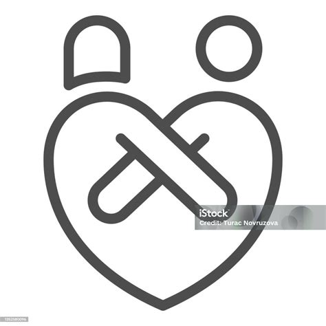 하트 남자 여자 데이트 사랑 포옹 라인 아이콘 데이트 컨셉 흰색 배경에 통일 벡터 사인 모바일 컨셉 및 웹 디자인에 대한 윤곽