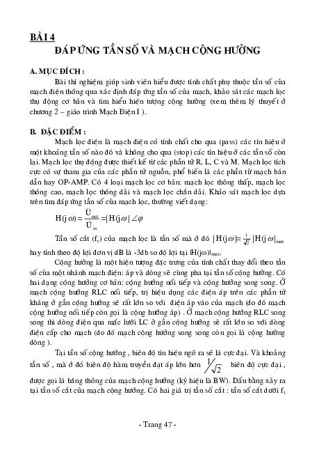 [pdf]giải Tích Mạch Đh Bách Khoa Hcm Tl Tnm 4 Pdf