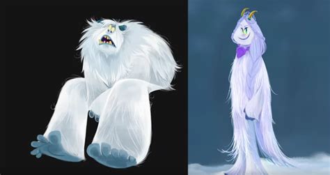 Small Foot Concept Art Migo And Meechee Yeti Character Inspiration