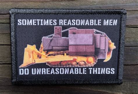 Killdozer Reasonable Men Morale Patch Hook And Loop Backing Etsy