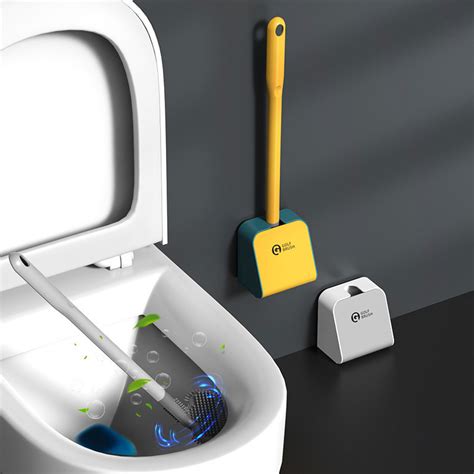 Badu Bg Монтирани на стена Автоматично затваряне Tpr Силиконова глава Държачи за тоалетни четки