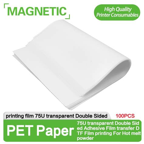 투명 양면 접착 필름 전사 Dtf 필름 인쇄 핫멜트 파우더용 A4 디지털 잉크젯 인쇄 필름 75u프린터 부품 Aliexpress