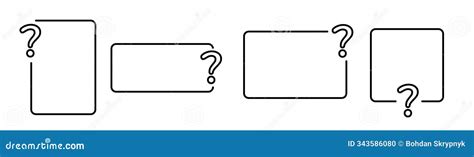 Question Frame Speech Bubbles With Question Marks Quiz Game Show