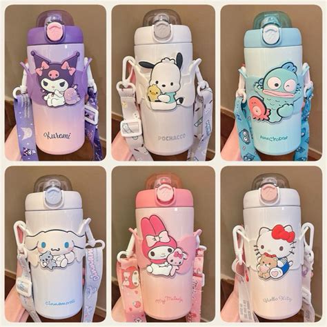 กระติกน้ำเด็กสะพายไปโรงเรียน กระติกน้ำเก็บความความเย็น แบบมีหลอดเด้ง And ยกดื่ม งานสแตนเลส 316 มี