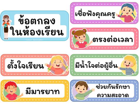 📣 แจกฟรี ป้ายข้อตกลงในห้องเรียน ข้อสอบประถมศึกษา