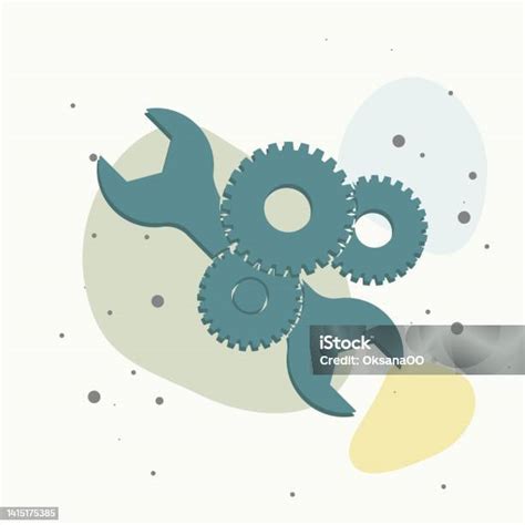 여러 가지 색상의 배경에 서비스 도구 벡터 아이콘입니다 공학에 대한 스톡 벡터 아트 및 기타 이미지 공학 기계공 기어