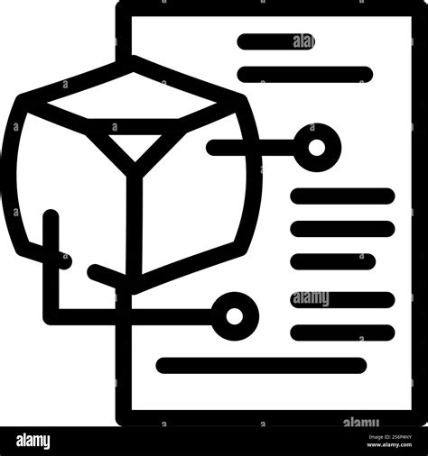 Modeling Data Science Line Icon Vector Modeling Data Science Sign