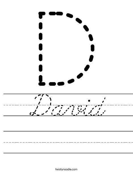 David Worksheet Cursive Cursive Holiday Lettering Worksheets