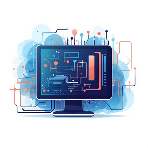 Vector Illustration Computer Technology Design Icon Digital Modern