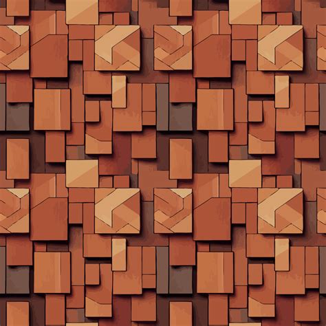 Vector Graphic Of Random Abstract Square Wood Block Seamless Tile