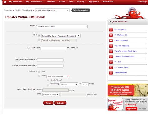 Bahtera Life Cara Transfer Duit Menggunakan Cimb Clicks Cimb Ke Cimb