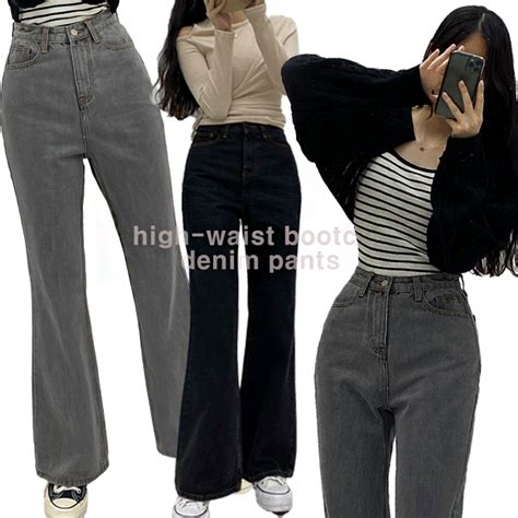 당일🚛[핏대박 롱부츠컷]난스판 하이웨스트 레직기 스트레이트 부츠컷 데님 2color 에이블리