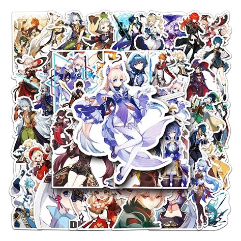 Pcs Hot Game Genshin Impac Stickers Wholesale Stickers