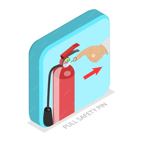 Premium Vector D Isometric Flat Vector Illustration Of How To Use A Fire Extinguisher Safety