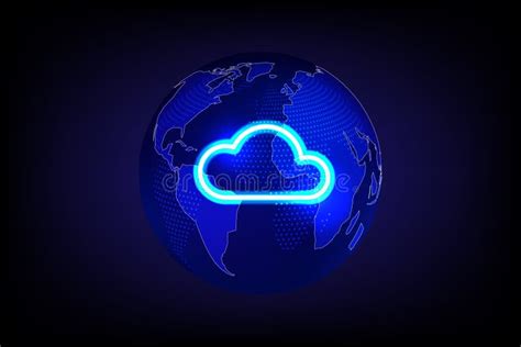 Cloud Storage Data Connections Digital Earth Network Technology Innovation Concept Stock