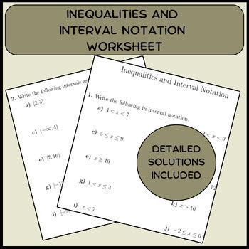 Inequalities And Interval Notation By Mathamaniacs TPT