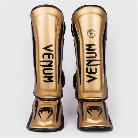 Venum Elite Standup Shin Guards Goldblack Venum