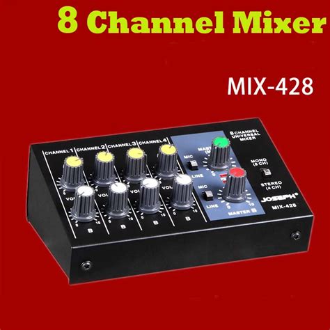 Cheap Professional 8 Channel Mini Mixer Audio For Stage Home Karaoke Sound Mobile Phone Computer