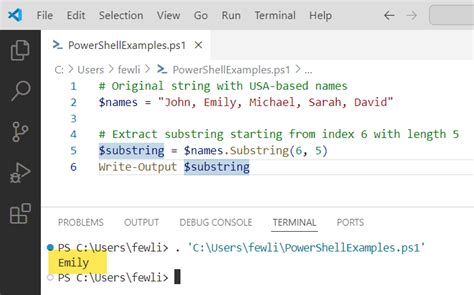 Powershell Substring Example