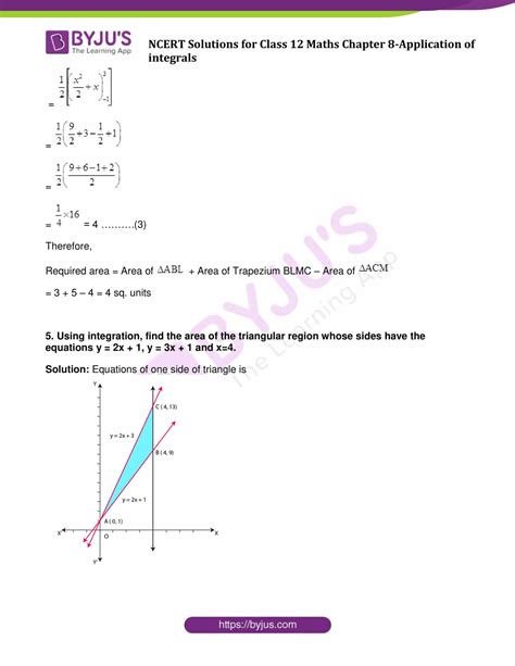 Ncert Solutions For Class 12 Maths Chapter 8 Application Of Integrals