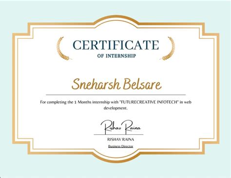 Sneharsh Belsare On Linkedin Webdeveloper Internship