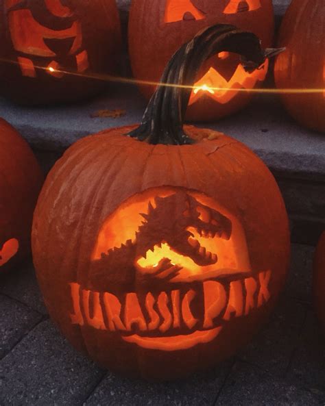 Jurassic Park Pumpkin Pumpkin Carving Pumpkin Carving Templates Halloween Pumpkin Designs