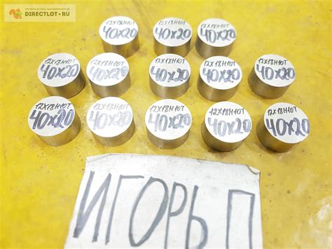 Нержавейка 12Х18Н10Т круг ( заготовка, пруток ) ф 40мм*L 20мм. купить в ...