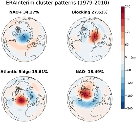 Spatial Patterns Of The Four Regimes Defined By The Cluster Centroids