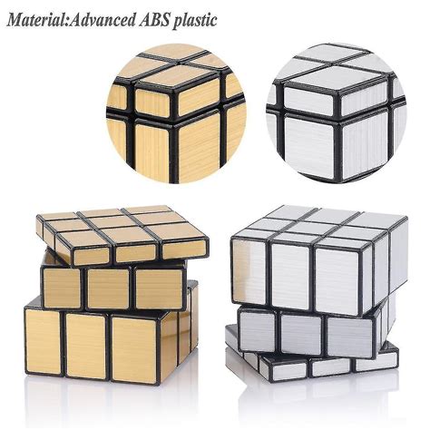 2pcs Mirror Cube Mirror Blocks 3x3x3 Mirror Speed Cube Set Bundle Mirrored Cube Pack Puzzle