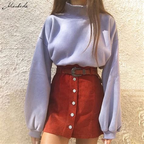 Macheda Модная элегантная женская летняя юбка с высокой талией однобортная однотонная тонкая А