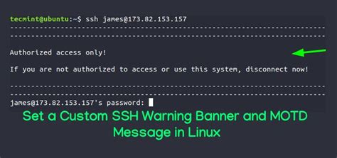 How To Set A Custom Ssh Warning Banner And Motd In Linux