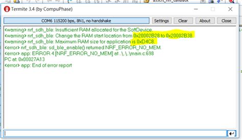 Add Nus To Bleappblinky Error 0x4 Nordic Qanda Nordic Devzone