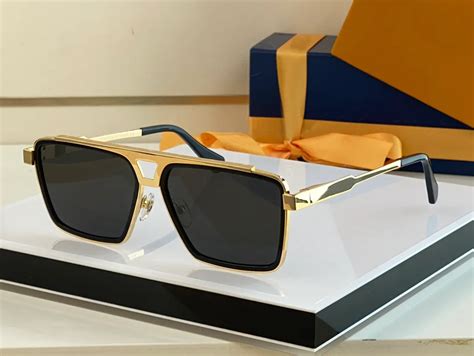 Mens Gold Sunglasses With Gold Metal Eyeglass Frames Uv400 Protection