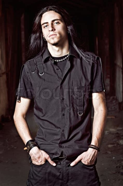 Handsome Men With Long Hair Babe Handsome Man With Long Hair And Naked Torso On A Dark