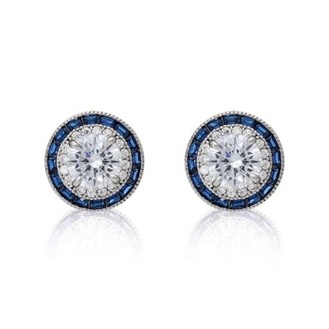 Sterling Silver Cubic Zirconia Button Earrings Earrings From Shipton