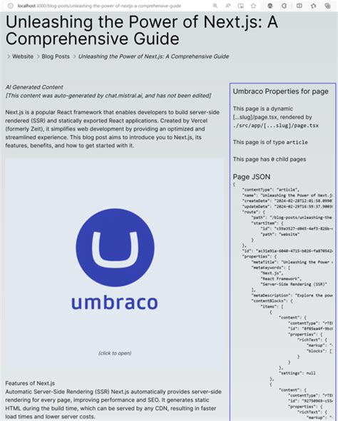 A Nextjs Frontend For Your Umbraco Site Blog Etive Mòr