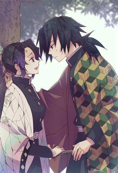 Kochou Shinobu And Tomioka Giyuu Kimetsu No Yaiba Drawn By Nakaya